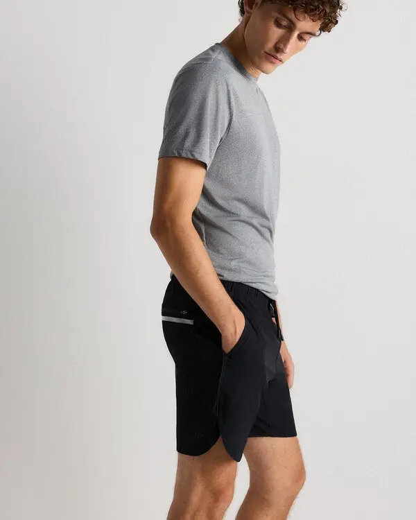 Quince Sweat Tech Training Unlined Shorts - Black