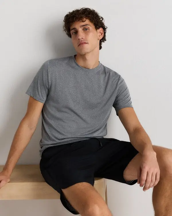 Quince Sweat Tech Training Unlined Shorts - Black