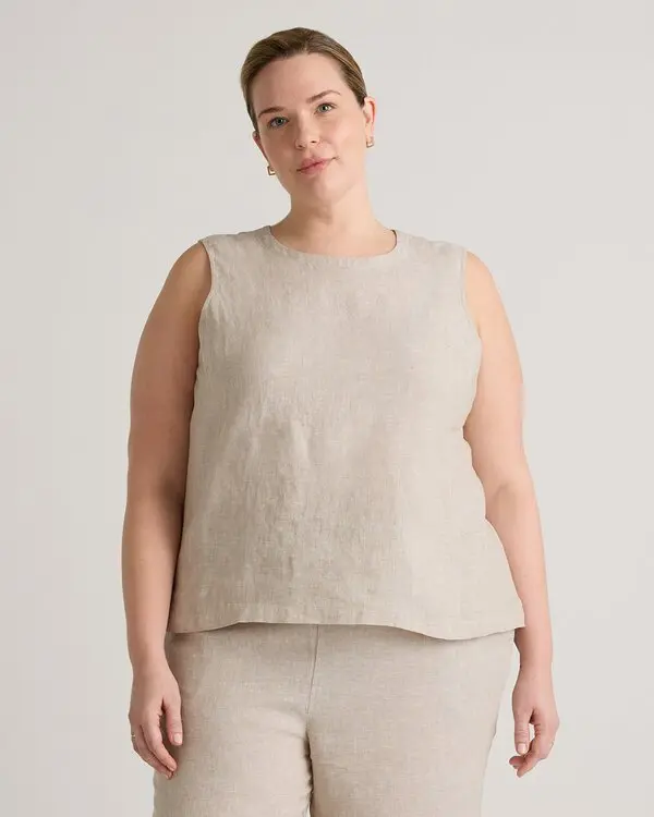 Quince 100% European Linen Tank Top - Flax