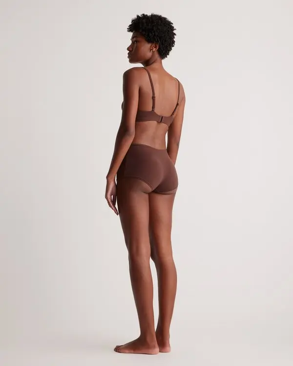 Quince Second Skin Crossover Bralette - Cocoa