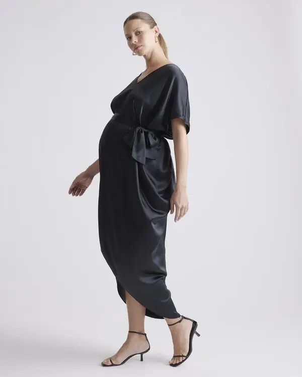 Quince Washable Silk Maternity Dress