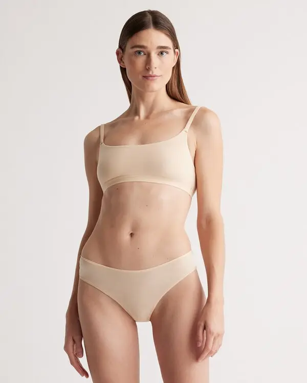 Quince Second Skin Scoop Neck Bralette - Beige
