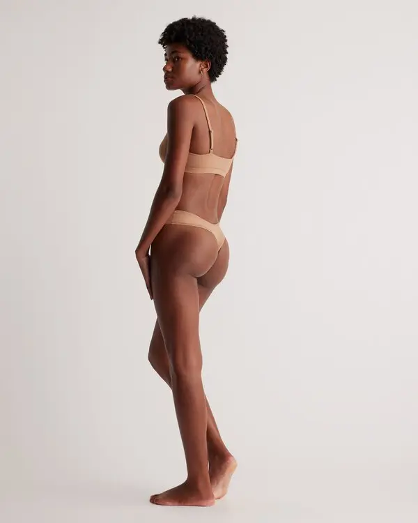 Quince Second Skin Scoop Neck Bralette - Mocha