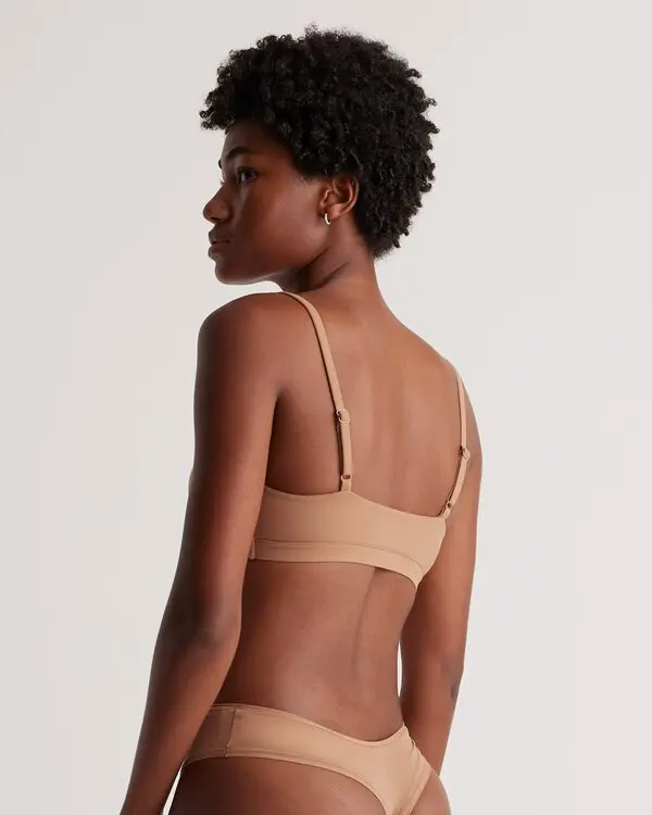 Quince Second Skin Scoop Neck Bralette - Mocha