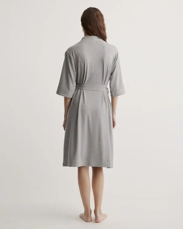 Quince Bamboo Jersey Robe - Heather Grey