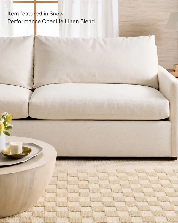 Quince Brennan Sofa In Performance Basketweave - Fog
