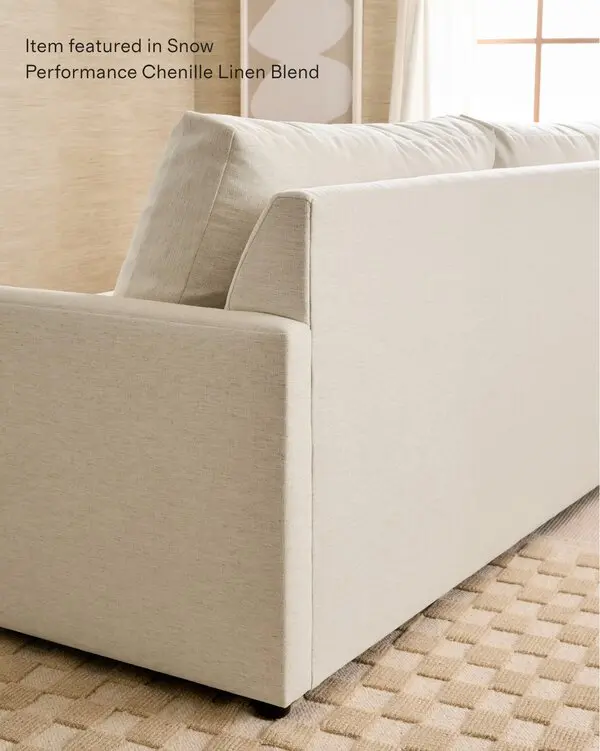 Quince Brennan Sofa In Performance Basketweave - Fog
