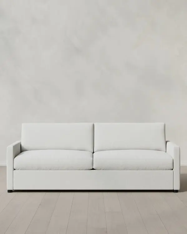 Quince Brennan Sofa In Performance Basketweave - Snow
