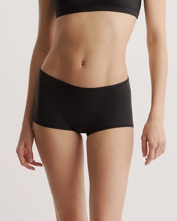 Quince Second Skin Boyshort - Black