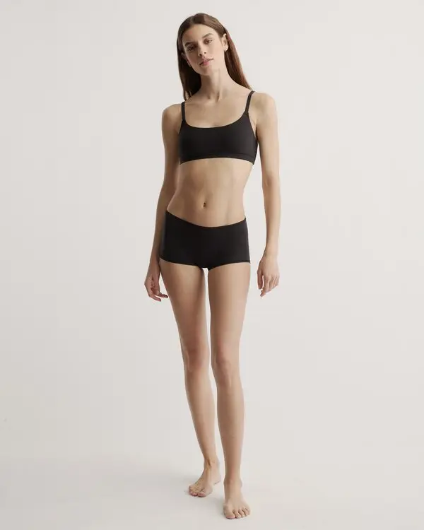 Quince Second Skin Boyshort - Black