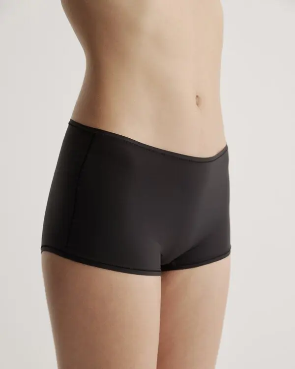 Quince Second Skin Boyshort - Black