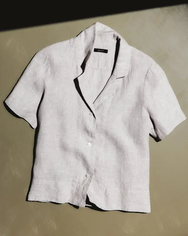 Quince Linen Short Sleeve Shirt - Flax