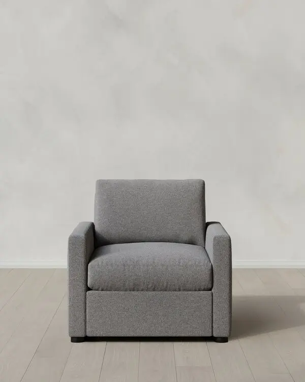 Quince Brennan Accent Chair In Performance Basketweave - Ash