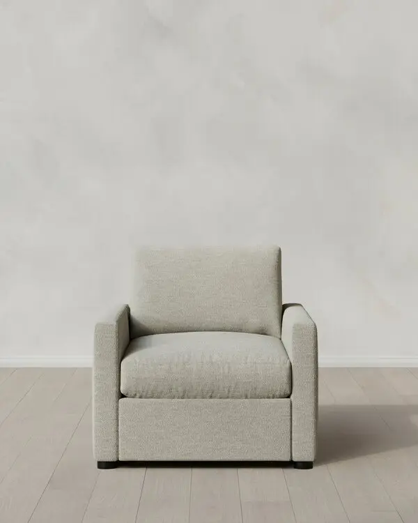 Quince Brennan Accent Chair In Performance Basketweave - Flax