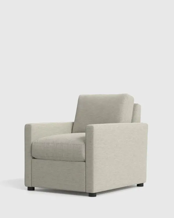 Quince Brennan Accent Chair In Performance Basketweave - Flax