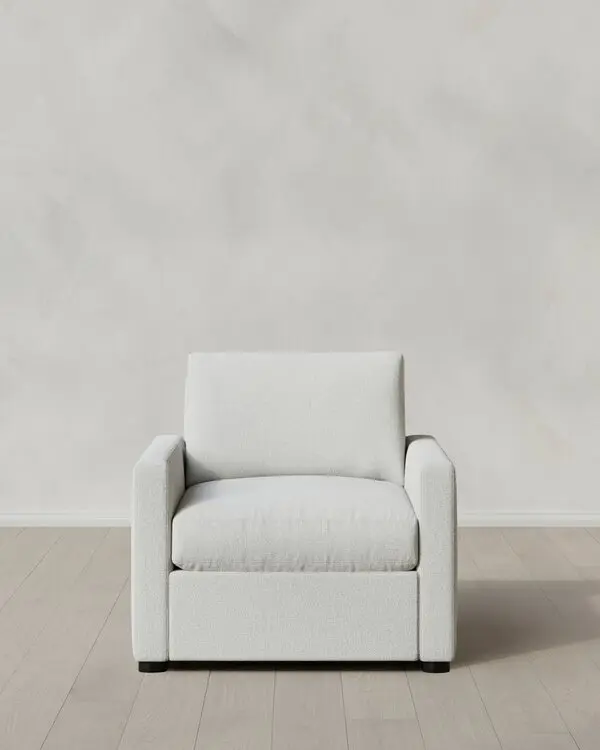 Quince Brennan Accent Chair In Performance Basketweave - Snow