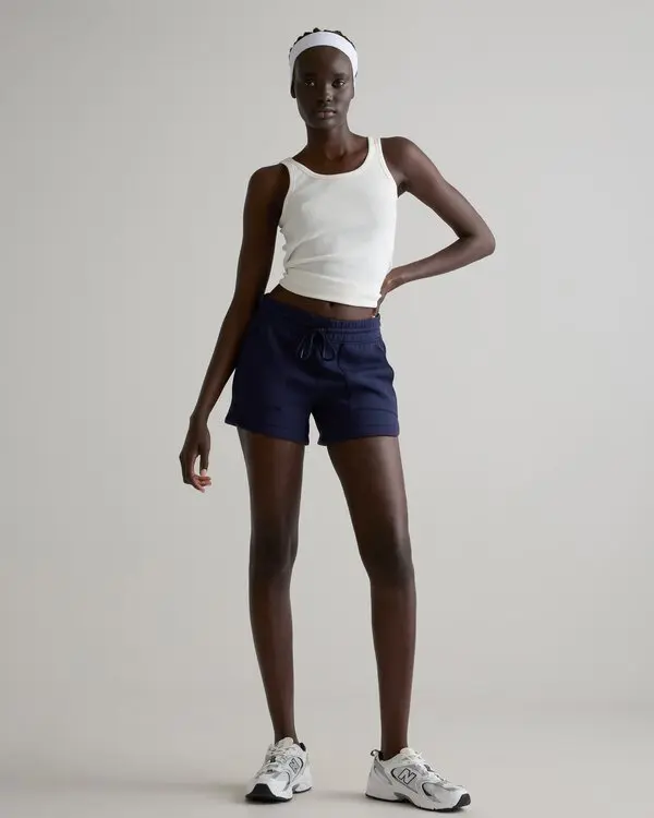Quince Cloudcomfort High-rise Sweatshort - Deep Navy