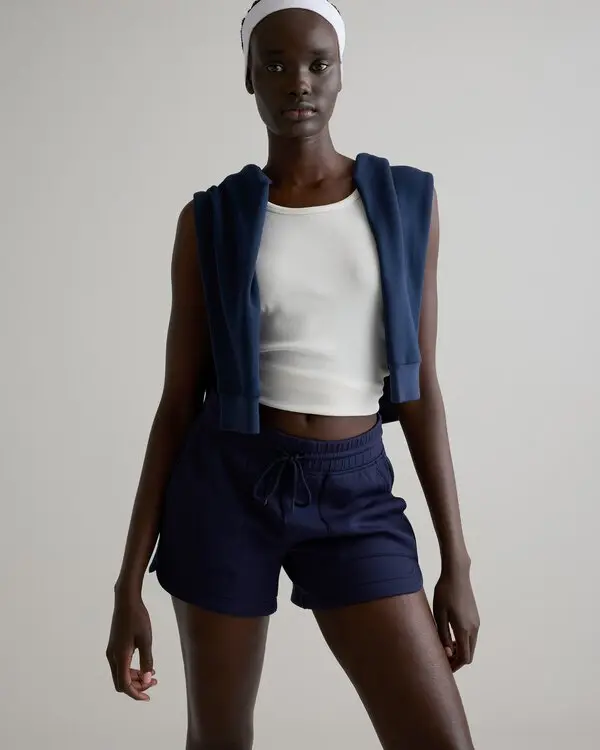 Quince Cloudcomfort High-rise Sweatshort - Deep Navy