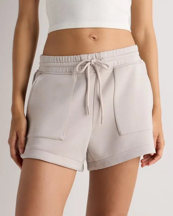 Quince High-rise Sweatshorts - Pebble Beige