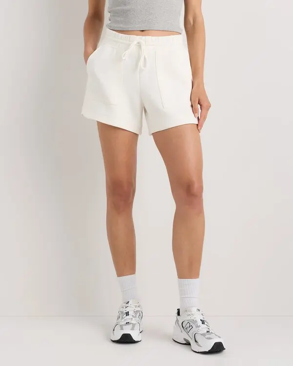 Quince High-rise Sweatshorts - Soft Ivory