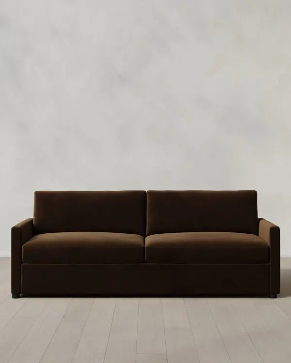 Quince Brennan Sofa In Performance Velvet - Java