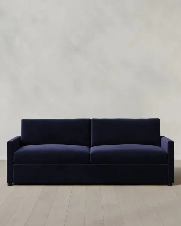 Quince Brennan Sofa In Performance Velvet - Midnight