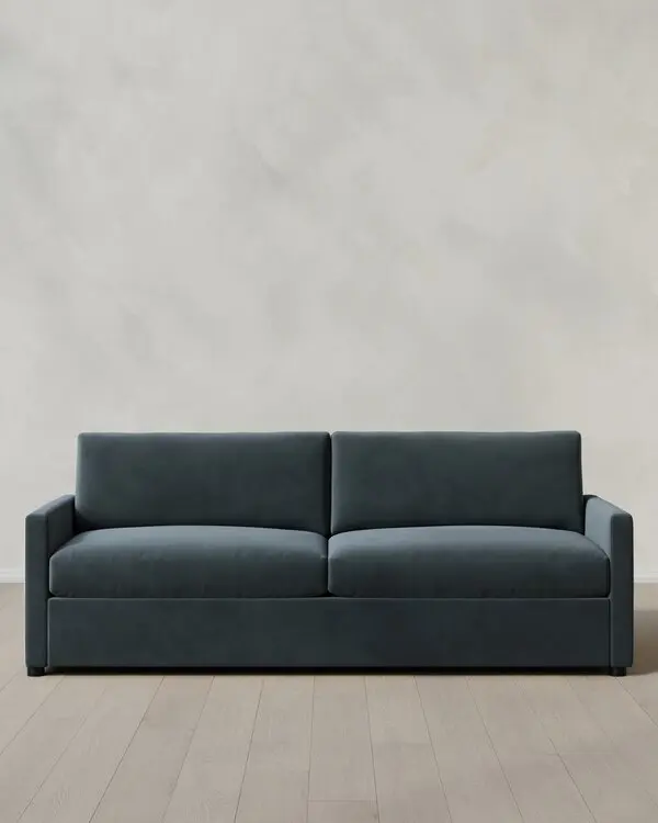 Quince Brennan Sofa In Performance Velvet - Pine