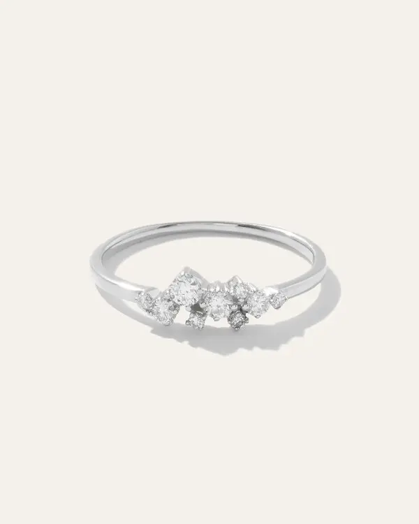 Quince 14k Gold Diamond Scatter Ring - White Gold