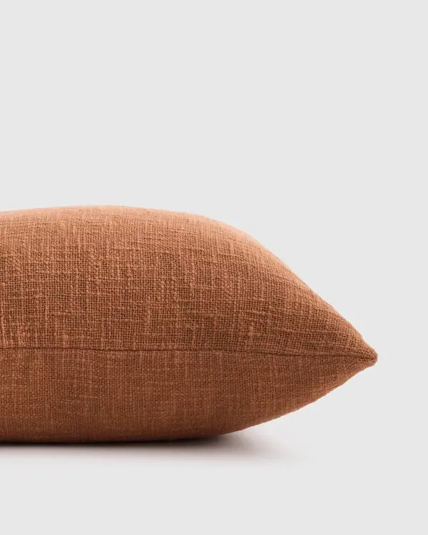 Quince Cotton Slub Pillow Cover - Terracotta