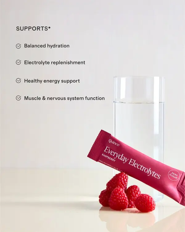 Quince Everyday Zero Sugar Hydration - Raspberry