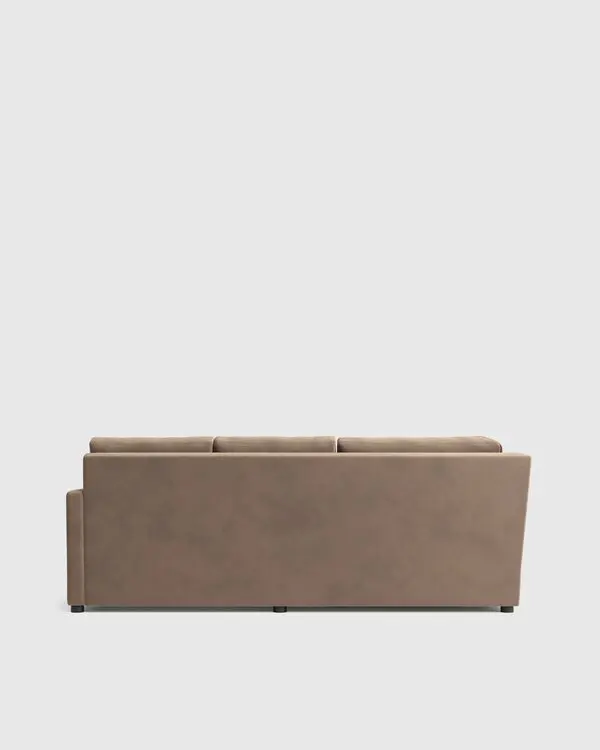 Quince Brennan L Sectional In Performance Velvet - Rust