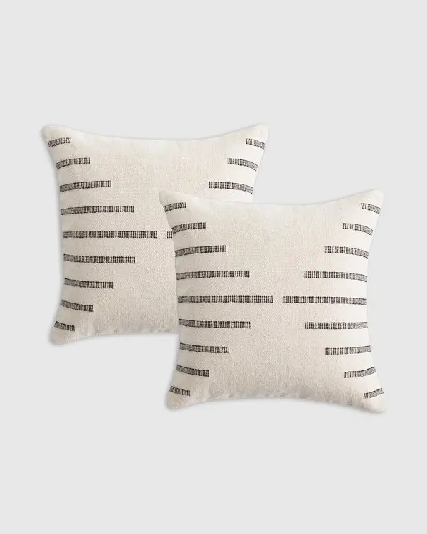 Quince Bold Stripe Pillow Cover - Black