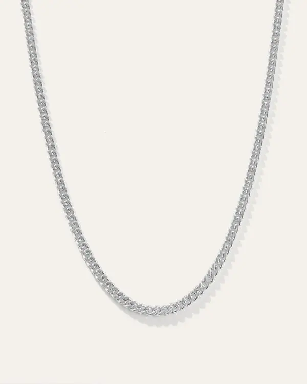 Quince Cuban Curb Chain Necklace - Sterling Silver