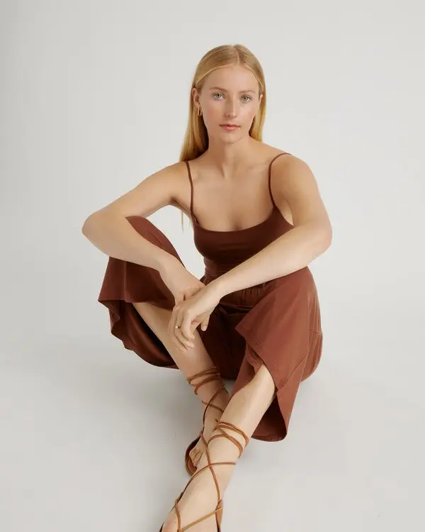 Quince Tencel Jersey Wide Leg Jumpsuit