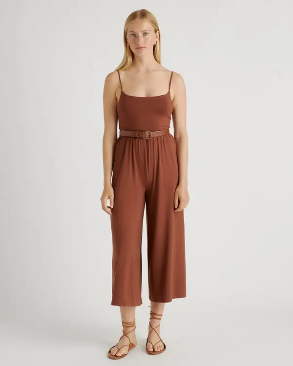 Quince Tencel Jersey Wide Leg Jumpsuit