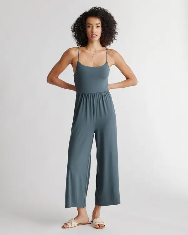 Quince Tencel Jersey Wide Leg Jumpsuit