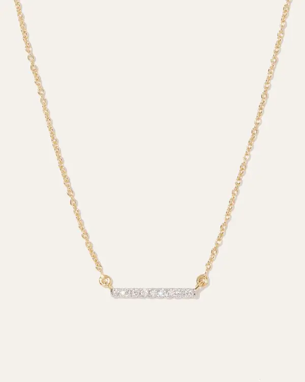 Quince Diamond Bar 14k Gold Necklace - Yellow Gold