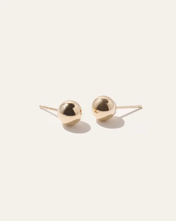 Quince 14k Gold Ball Stud Earrings - Yellow Gold