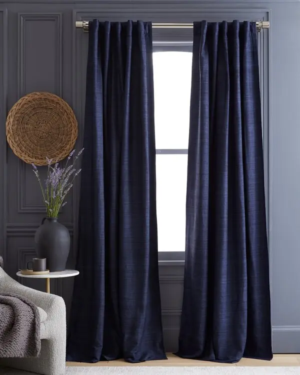 Quince Raw Silk Room Darkening Curtain Single Panel