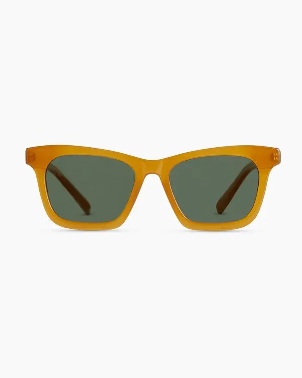 Quince Luna Polarized Acetate Sunglasses - Honey With Green Lens
