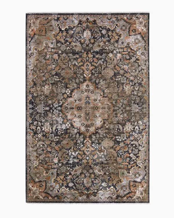 Quince Sari Performance Rug - Navy/rust