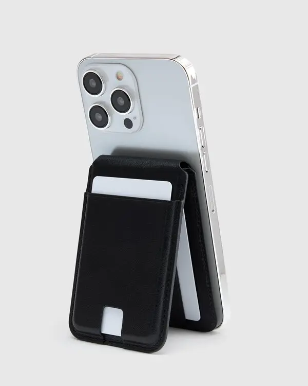 Quince Leather Magsafe Wallet & Phone Stand - Black