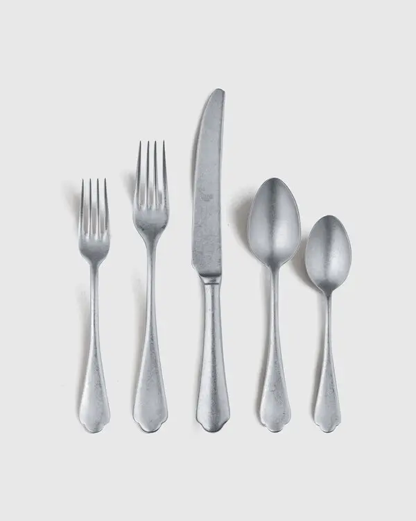 Quince Mepra Dolce Vita Flatware 20-pc Set - Pewter Stainless Steel