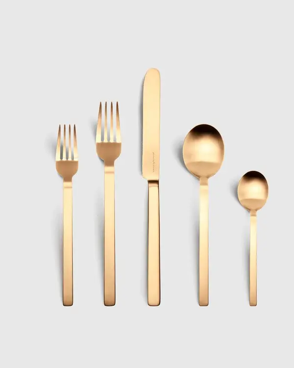 Quince Mepra Stile Flatware 20-pc Set - Brushed Gold