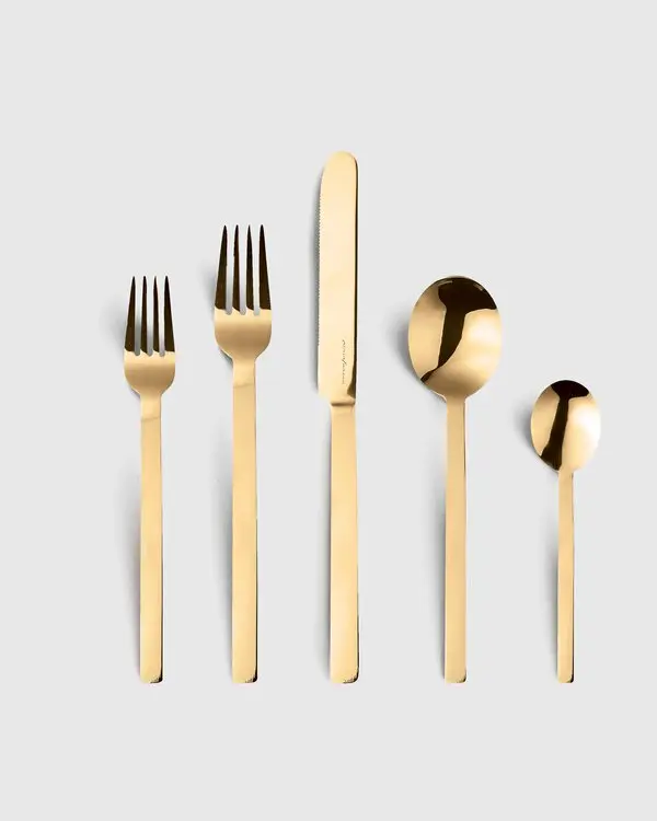 Quince Mepra Stile Flatware 20-pc Set - Polished Gold