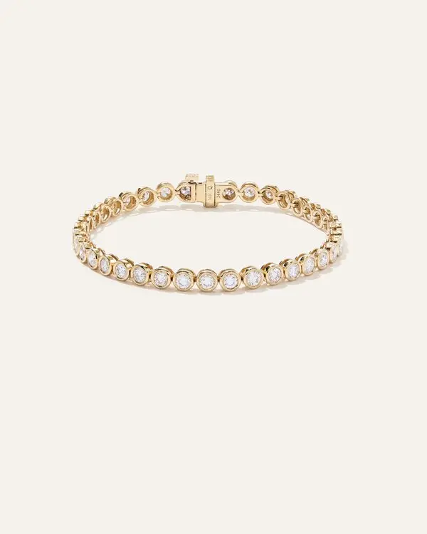 Quince 14k Gold Lab Grown Diamond Bezel Tennis Bracelet - Yellow Gold