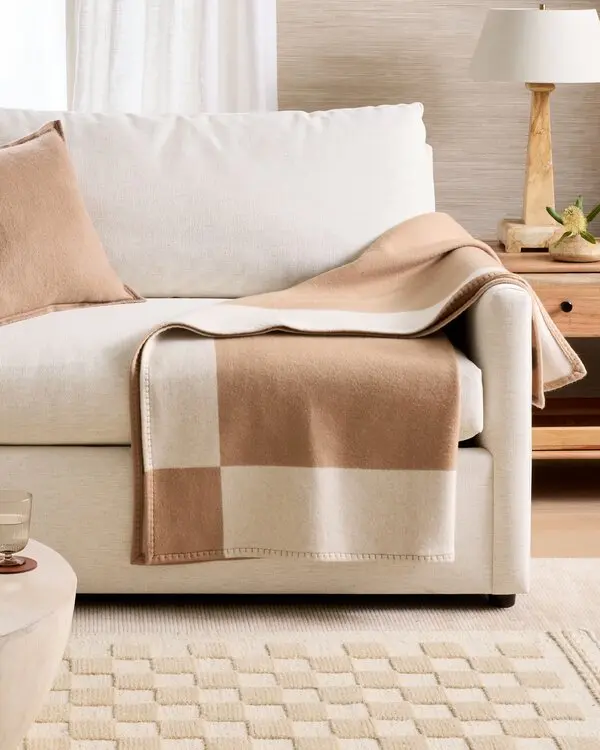 Quince Merino Wool & Cashmere Luxury Throw - Camel