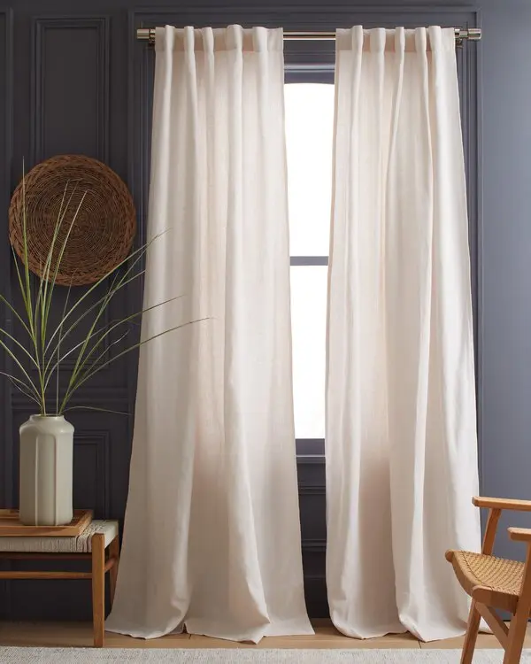 Quince Heavyweight European Linen Curtain - Sand
