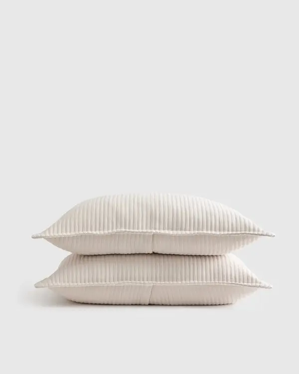 Quince Matelasse Sham Set - Sand