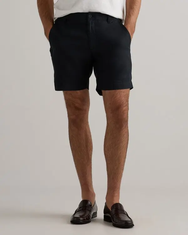 Quince 100% European Linen Trouser Shorts With 7-inch Inseam - Black